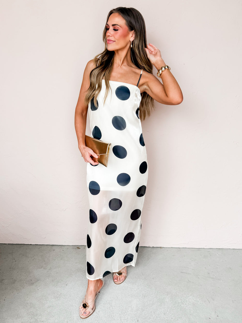 The Loralie Polka Dot Midi Dress